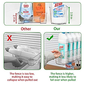 2 Set 2 Tier Bathroom Under Sink Organizers and Storage - 14.8"Deep x 5.1" Width - Suitable as Pantry Drawers Slide Out Shelves,Under Kitchen Sink Organizer,Narrow Pull Out Under Cabinet Organizer