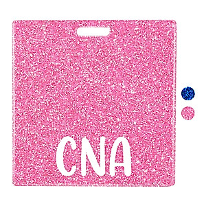 Plifal CNA Badge Buddy Card Nurse Nursing Accessories Glitter Horizontal Badge Identification Tags