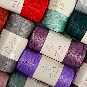 Sensy Premium 2mm 251 Yards Polyester Rope 100% Polypropylene Cord Macrame Cord 2mm Crochet Bag Cord Macrame Rope Crochet Thread Gift for Knitter (Mink)