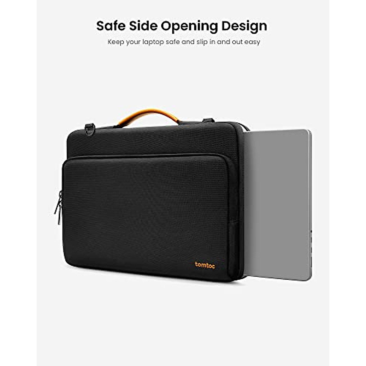 tomtoc 360 Protective Laptop Shoulder Bag for 16-inch MacBook Pro M2/M1 Pro/Max A2780 A2485 A2141 2023-2019, 15-inch MacBook Air M2/A2941 2023 with a Hard Cover, Water-Resistant Laptop Accessory Case