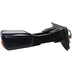 Kool Vue Driver Side Power Heated Towing Mirror for Ford F-250 F-350 Super Duty 2010-2016 Power Fold With Signal Light & Memory; Without Blind Spot Monitor Auto Extend with 2 Caps