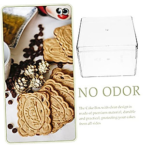 MUSISALY 6pcs Boxes Transparent Mousse Box Clear Cake Containers Pie Container Mini Plastic Containers Shower Favor Box Clear Cupcake Boxes Toy Containers Cake Packing Box Crafts Ps