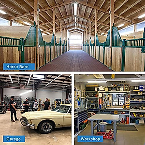 Amptonica 4FT LED Vapor Tight Light, 60W 6600lm(100W Eq.) Vapor Proof Light Fixture, 5000K Waterproof Shop Light for Car Wash, Carport, Walk in Freezer, Parking Garage, UL List 4-Pack