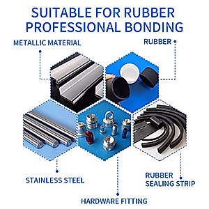 20g Rubber Glue, Rubber Adhesive, for bonding Between Rubber and Rubber, Rubber and Other Material. Instant Super Glue for Rubber, Tire, DIY Crafts, Rubber Edge, Rubber Tube, Rubber Product,etc.