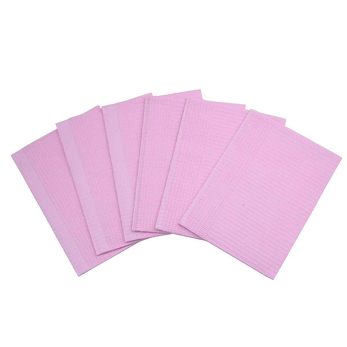 AebDerp 125Pcs Disposable Nail Art Tattoo Paper Towels Table Mat, 3-Ply Waterproof Tattoo Bibs Sheets Nail Desk Mat, Tattooing Tablecloth Pads Tray Covers, Nail Napkins for Nail Salon Supplies (Pink)