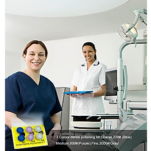 Dental Composite Resin Polishing Disc Polishe Wheels Brush Rubber Disc Kit Spiral Tooth Polisher Diamond System 6PCS