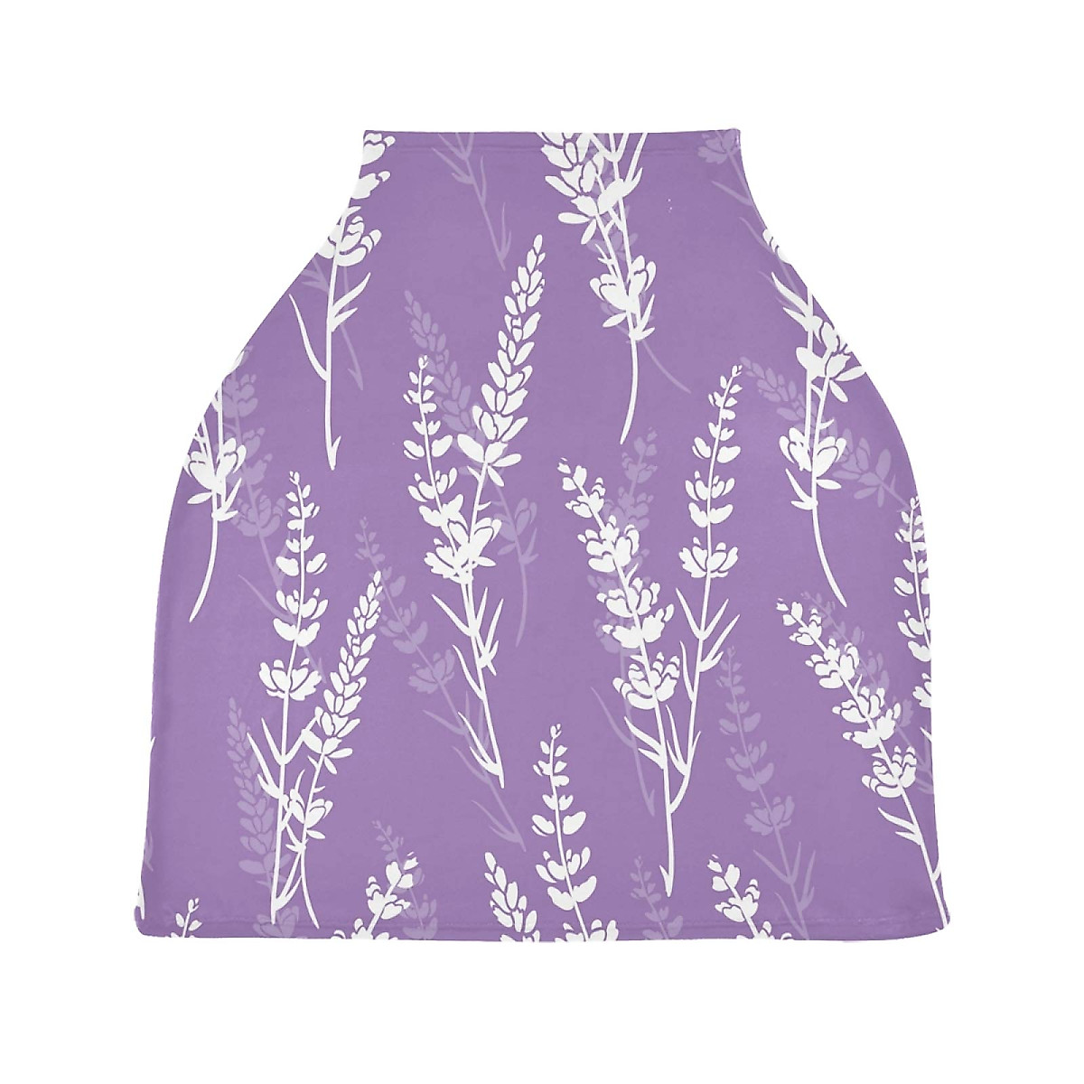 Nursing Cover Breastfeeding Scarf Lavender Flowers Purple- Baby Car Seat Covers, Stroller Cover, Carseat Canopy (2na7a)