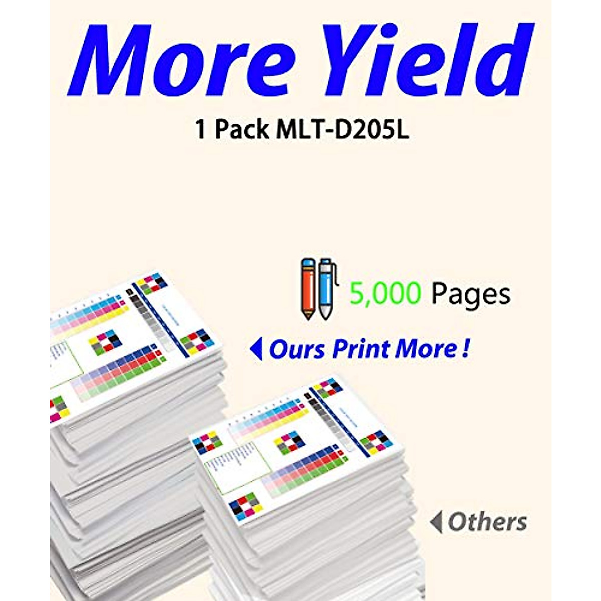 (1-Pack, Black) ColorPrint Compatible MLT-D205L Toner Cartridge Replacement for Samsung D205L MLTD205L 205L Work with ML-3312ND ML-3712ND ML-3712DW SCX-4835FR SCX-5639FR SCX-5739FW Printer