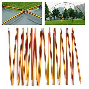 Tent Poles Replacement, Lightweight Tent Pole Repair Kit -24 Sections Aluminum Alloy Anti-UV Windproof Waterproof Tent Poles Awning Poles for Outdoor Camping