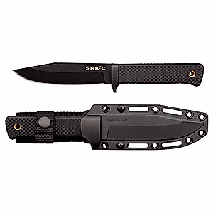 Cold Steel SRK-C Survival Rescue Fixed Blade Knife with Secure-Ex Sheath - Standard Issue Knife of the Navy Seals, Great for Tactical, Outdoors, Hunting and Survival Applications, SK-5 Steel, Compact