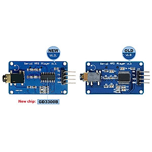 Aideepen YX5300 UART Control Serial MP3 Music Player Module Support MP3 / WAV Micro SD/SDHC Card/AVR/ARM/PIC