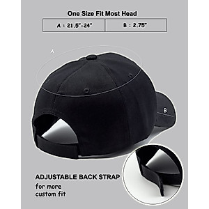 Utmost Structured Baseball Cap with Adjustable Closure - Performance Hat for Outdoor Activities and Custom Embroidery (1pc Black)
