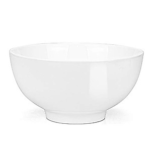 Foraineam 12 Pack 10 Ounces Porcelain Small Bowl Set White Round Bowls (10 fl oz)