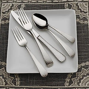 Mikasa Hammered Opulent Flatware, 75 Piece Set, Silver