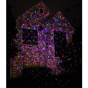 Motion Pattern Firefly 3 Models in 1 Continuous 18 Patterns LEDMALL RGB Outdoor Laser Garden and Christmas Lights with RF Remote Control and Security kit