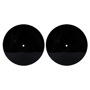 Geesatis 2 Pcs Acrylic Lazy Susan 7 inch / 175 mm Rotating Turntable Organizer Bearings Round Swivel Plate , Black