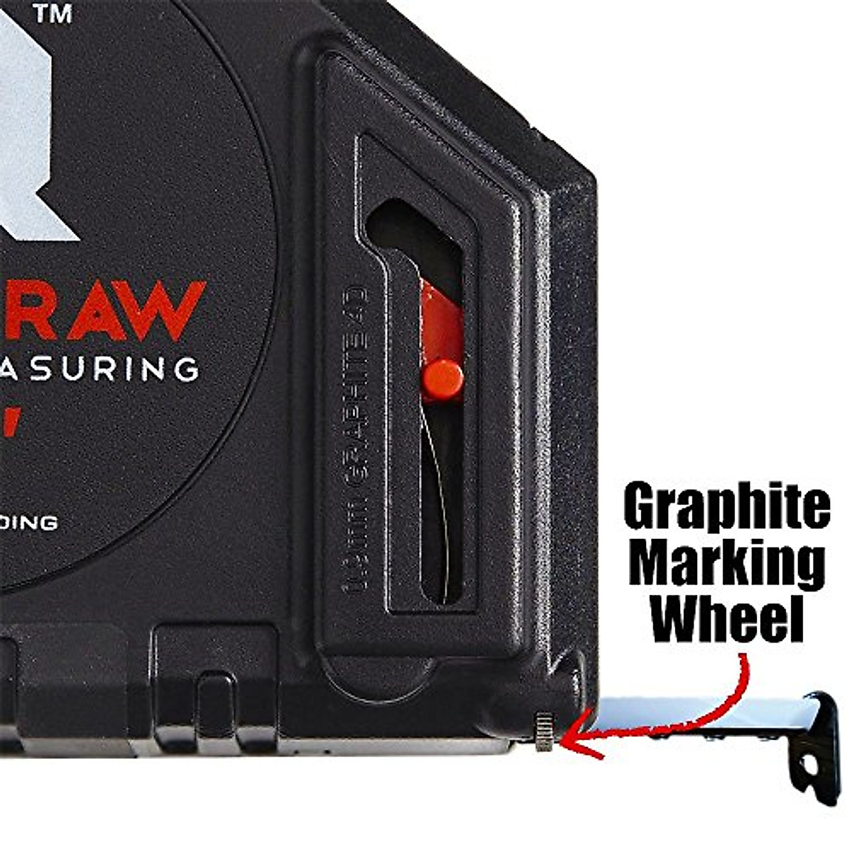 QUICKDRAW DIY Self Marking 25' Foot Tape Measure - 1st Measuring Tape with a Built in Pencil - Best Steel Tape - Power Locking Tape Ruler