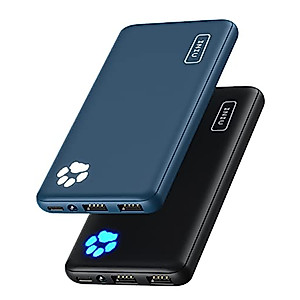 INIU [2 Pack] Portable Charger, Slimmest & Lightest USB C 10000mAh Power Bank, Triple 3A High-Speed Phone Battery Pack Compatible with iPhone 14 13 12 11 Pro X Samsung S22 S21 Google LG iPad Tablet.