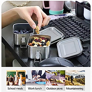 BEFOY Small Stainless Steel Food Storage Containers Set | Reusable Metal Lunch Snack Boxes Food Prep Container with Lids Freezer & Dishwasher Safe | 400 ml | BPA-Free Plastic-Free