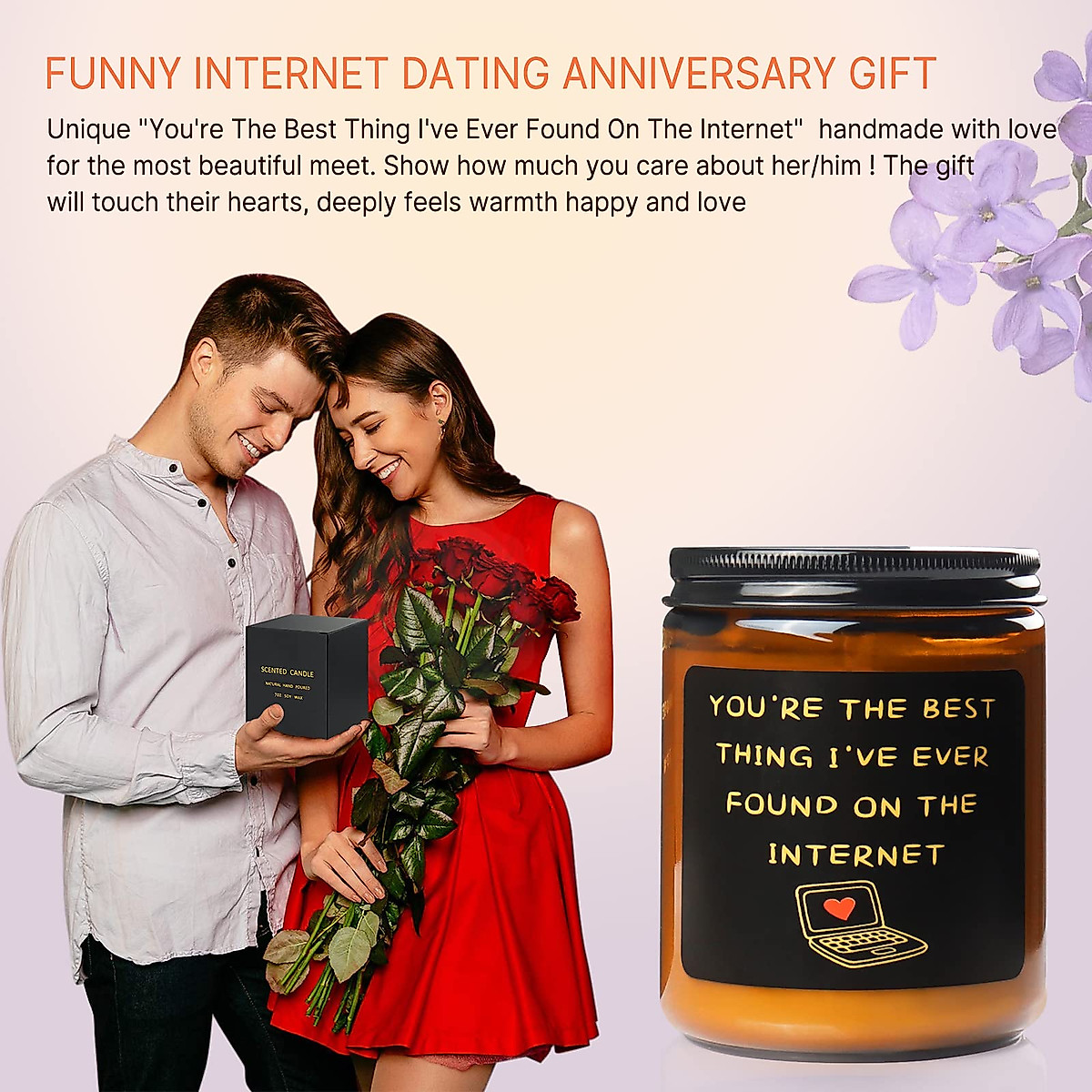 Funny Gifts for Men, Light Me When You Want A BJ Candle - Naughty Gifts for Men Valentines Day Anniversary Birthday Gifts for Husband Fiance Boyfriends Gifts