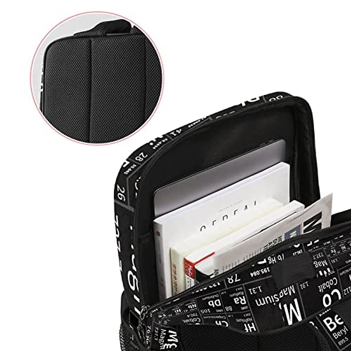 VBFOFBV Lightweight Casual Laptop Backpack for Men and Women, Blackboard Periodic Table of Chemical Elements