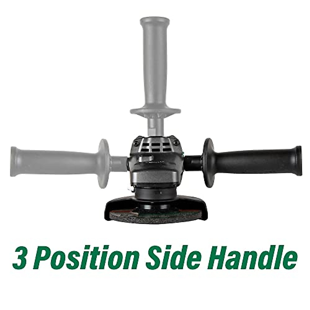 Metabo HPT Angle Grinder | 4-1/2-Inch | 12 Amp | AC Brushless Motor | Variable Speed | 3-Position Side Handle | G12VE2