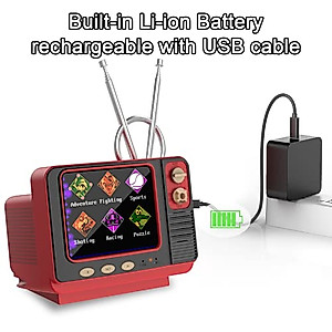 Retro Handheld Games Console Built-in 308 Games 3.0 Inch LCD Mini TV Video Games Player Support AV Output Electronic Games Gift for for Boys Girls Age 4-12