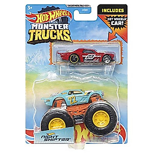 Hot Wheels Monster Trucks Night Shifter + Bonus Car 2021 Diecast 1:64 Scale Toy