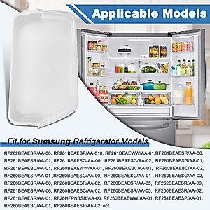 DA97-12657A Refrigerator Left Door Shelf Bin Replacement for Samsung Refrigerator Parts RF260BEAESR RF261BEAESR RF261BEAESP Replace DA63-07104A,DA63-06867,AP5621270,2813223,PS4176661 /Appliance Parts