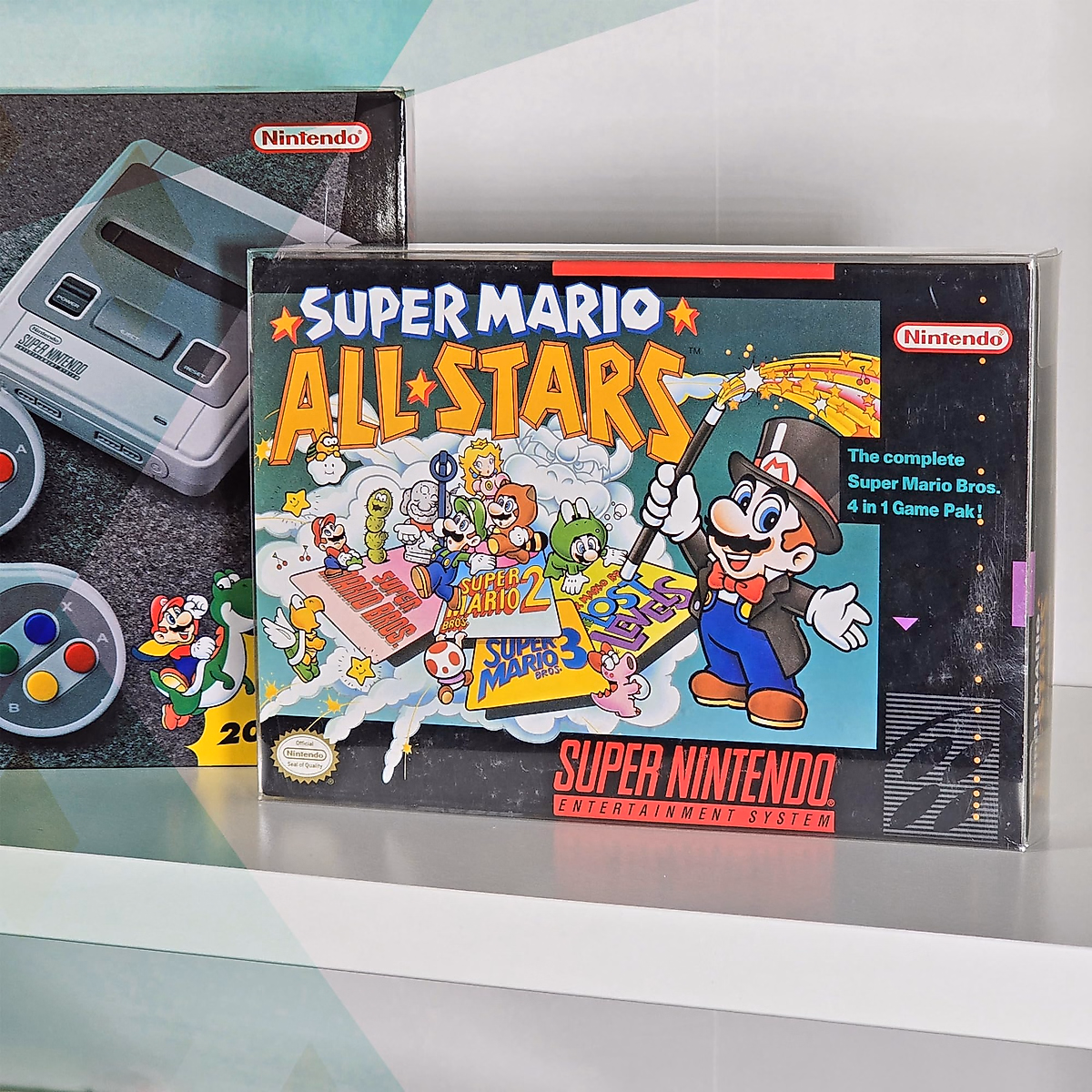 MALKO 10 Pack Video Game Protector Compatible with: SNES & N64 Game Box | Clear Plastic Sleeve Cover