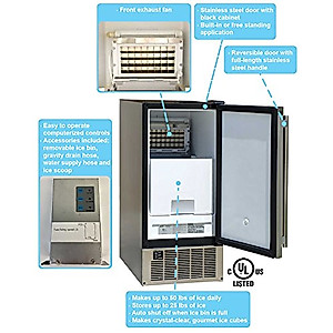 SPT IM-60YUSA: 50LBS Stainless Steel Under-Counter Ice Maker