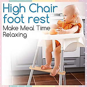 Impresa Bamboo Foot Rest for IKEA High Chair Accessories - High Chair Foot Rest To Increase Your Baby's Comfort While Eating - Impresa Wooden Foot Rest Compatible with IKEA Antilop High Chair and More