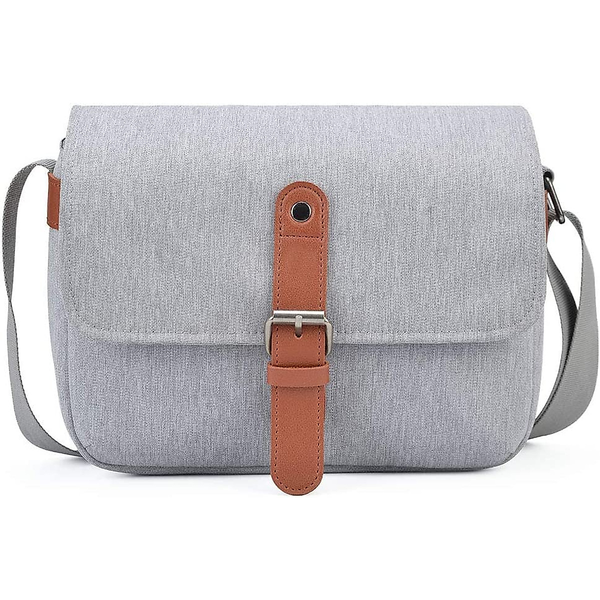 CADeN Compact Camera Shoulder Bag Case Compatible for Nikon, Canon, Sony SLR/DSLR Mirrorless Cameras and Lenses Waterproof Gray