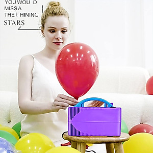 Balloon Pump Electric, Keaibuding Balloon Air Pump Dual Nozzle Balloon Inflator Blower with Balloon Arch Strip Kit for Party Supplies Baby Shower Decorations