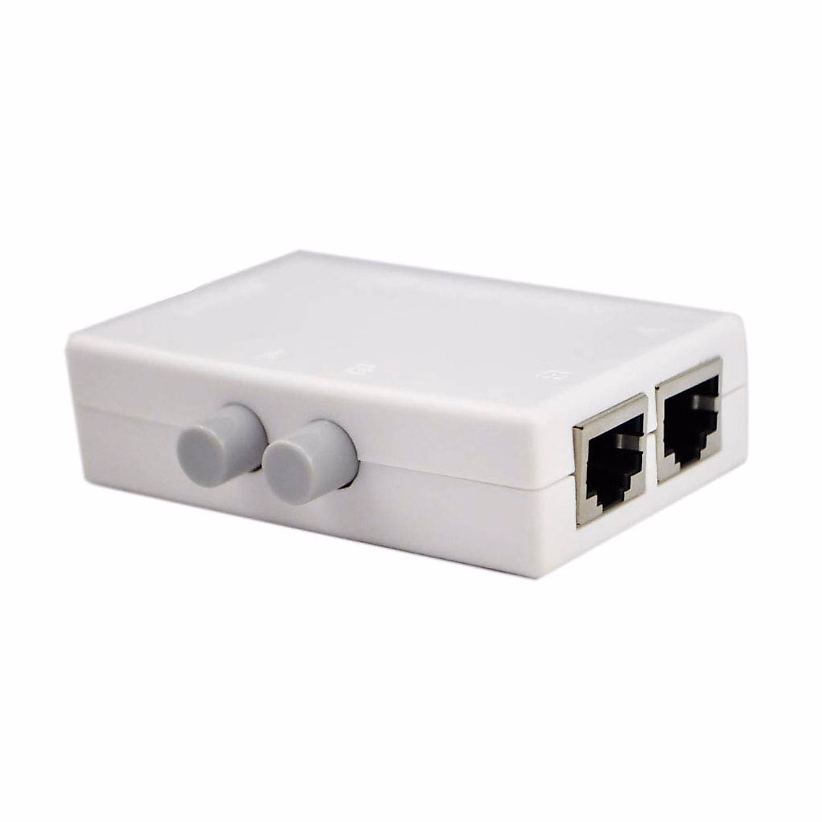 iKKEGOL Mini 2-Port RJ45 Network Key-Press Switch Splitter Selector Box 100M 2-in 1-Out or 1-in 2-Out