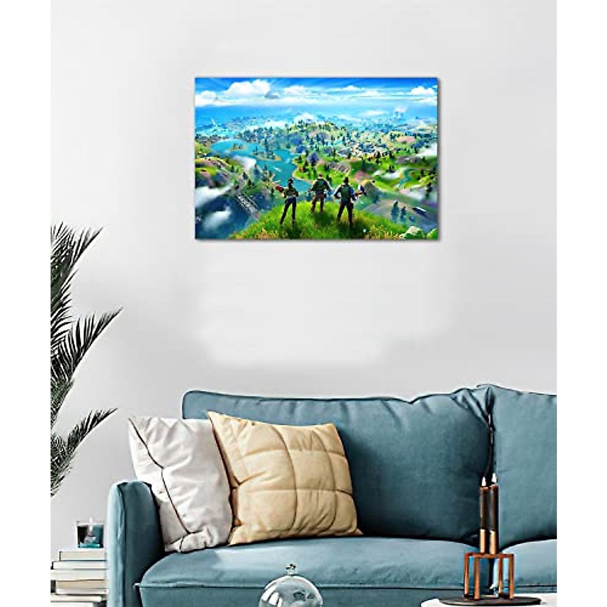 QISSES Battle Royale poster Video Game Themed Skins Canvas Wall Art Decor Cool Wall Print Canvas Posters for Room Aesthetic Decor Gifts Unframe:12x18inch