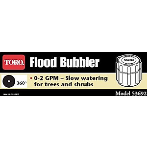 Toro Flood Bubbler Riser Full Circle with Adjustable Flow 53692