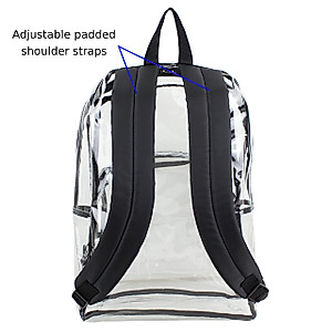 Eastsport Clear Backpack with Sling Combo - Black Trim
