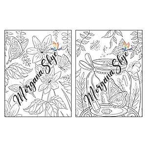 Butterflies Adult Coloring Book: Beautiful Butterfly Designs with Lovely Flowers, Cute Animals and Relaxing Nature Scenes for Stress Relief and Relaxation