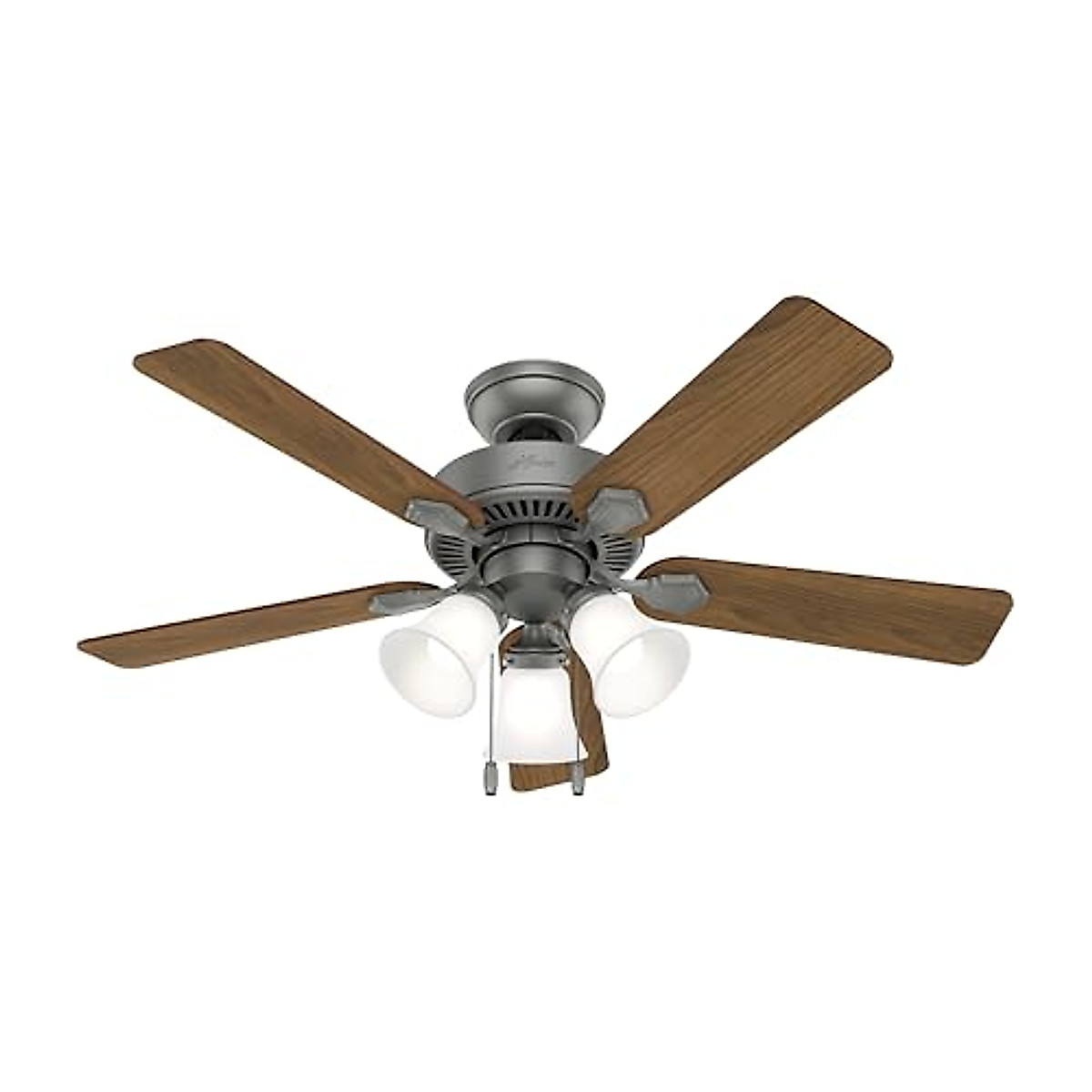 Hunter 50882 Swanson Ceiling Fan 44 inches Matte Silver