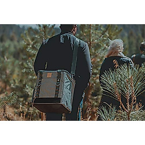 PICNIC TIME - PT-Frontier Picnic Cooler Tote - Soft Cooler Bag with Picnic Set - Picnic Tote, (Heathered Gray)