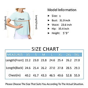 THE GYM PEOPLE Women's Workout T-Shirts Loose Fit Short Sleeve Cotton Running Basic Tee Tops with Split Hem White