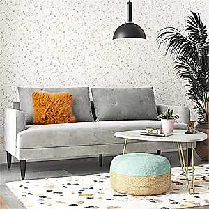 Novogratz Bailey Pillowback Sofa, Mid-Century Modern Vintage Living Room Furniture, Light Gray Velvet