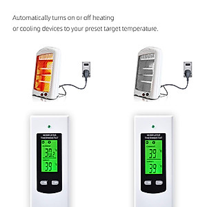 Hycency Programmable Smart WiFi Thermostat Plug Outlet, Wireless Electric Plug-in Temperature Controller with App Remote Control. Compatible with Alexa and Google Assistant