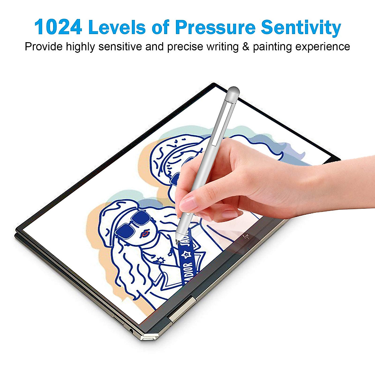 Stylus Pen for HP Envy x360 15-bp0 15-bq0, 5-cn0, X2 12-e0xx,X2 12g0xx; HP Pavilion x360 11m-ad0 14M-ba0 14-cd0 15-br0; HP Spectre x360 13-ae013dX, 13-ac0xx