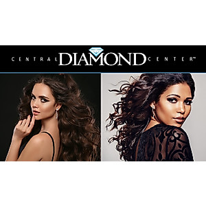 Central Diamond Center Earring Jacket in Sterling Silver made with Pure Brilliance Zirconia - Platinum Plated