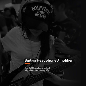 Asmuse Foldable Travel Headless Electric Guitar with Built In Headphone Jack Full-Scale Overhead Guitar ALP AD-80 Ultra-Light Portable and Rechargeable with USB Cable and Gig Bag