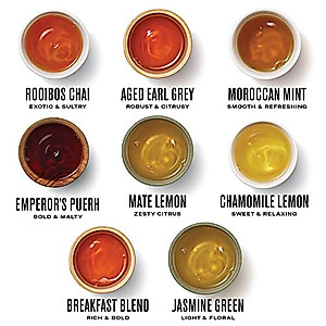 Numi Organic Tea By Mood Gift Set, 40 Tea Bag Assortment, Premium Organic Black, Pu-erh, Green, Maté, Rooibos & Herbal Teas