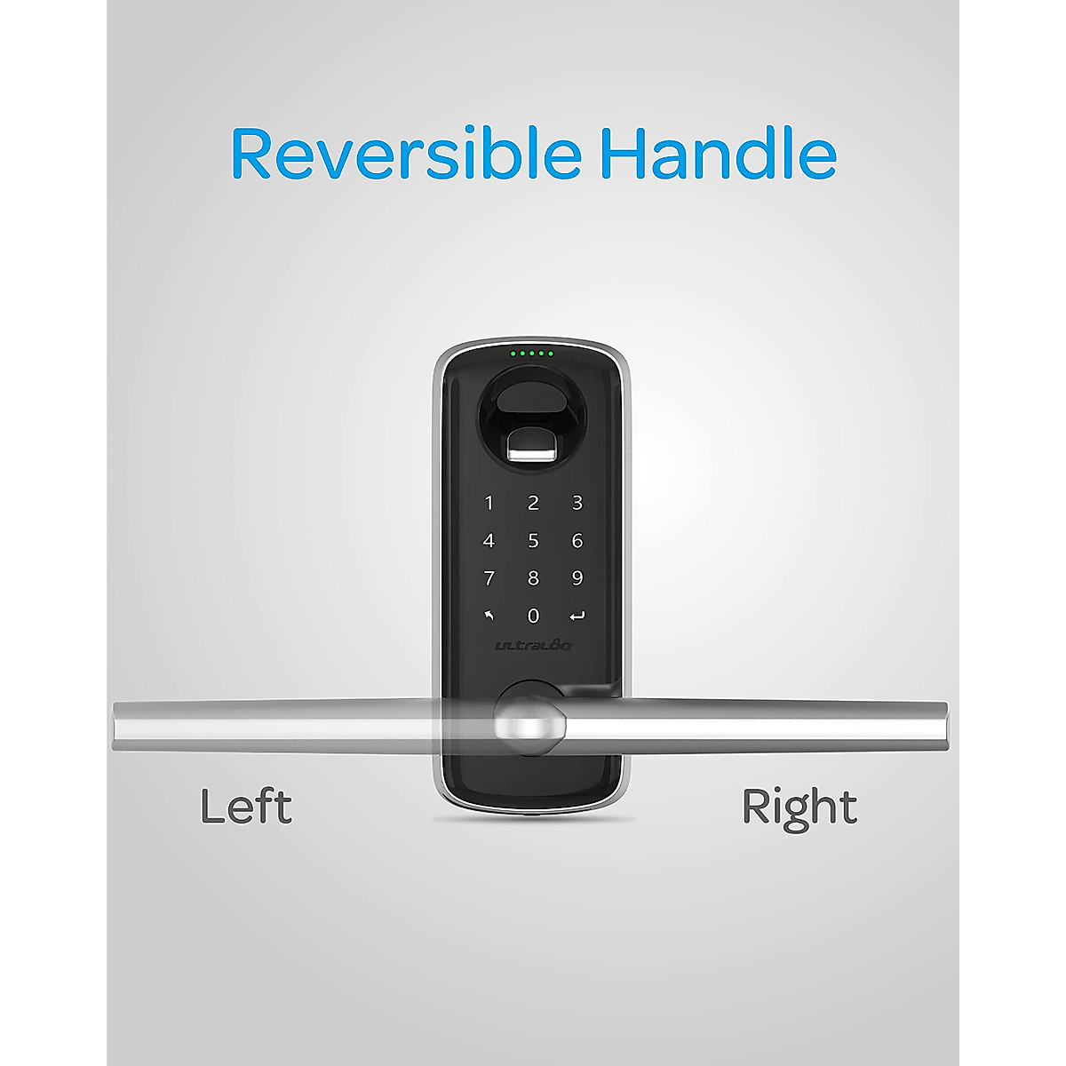 ULTRALOQ Lever, WiFi Smart Lock with Bridge, Heavy Duty 5-in-1 Keyless Entry Door Locks, Fingerprint Lock with Keypads and Voice Guide, Smart Door Lock for Front Door, Home and Office
