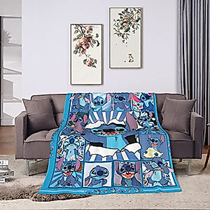 Cartoon Blanket Super Soft Flannel Throw Blanket Cute Anime Warm Blanket for Comfortable Bedding Office Travel and Sofa All Season (Blankets-2,50x40 in)